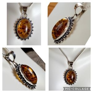 Jewelry | Genuine Baltic Amber Pendant Necklace | Poshmark